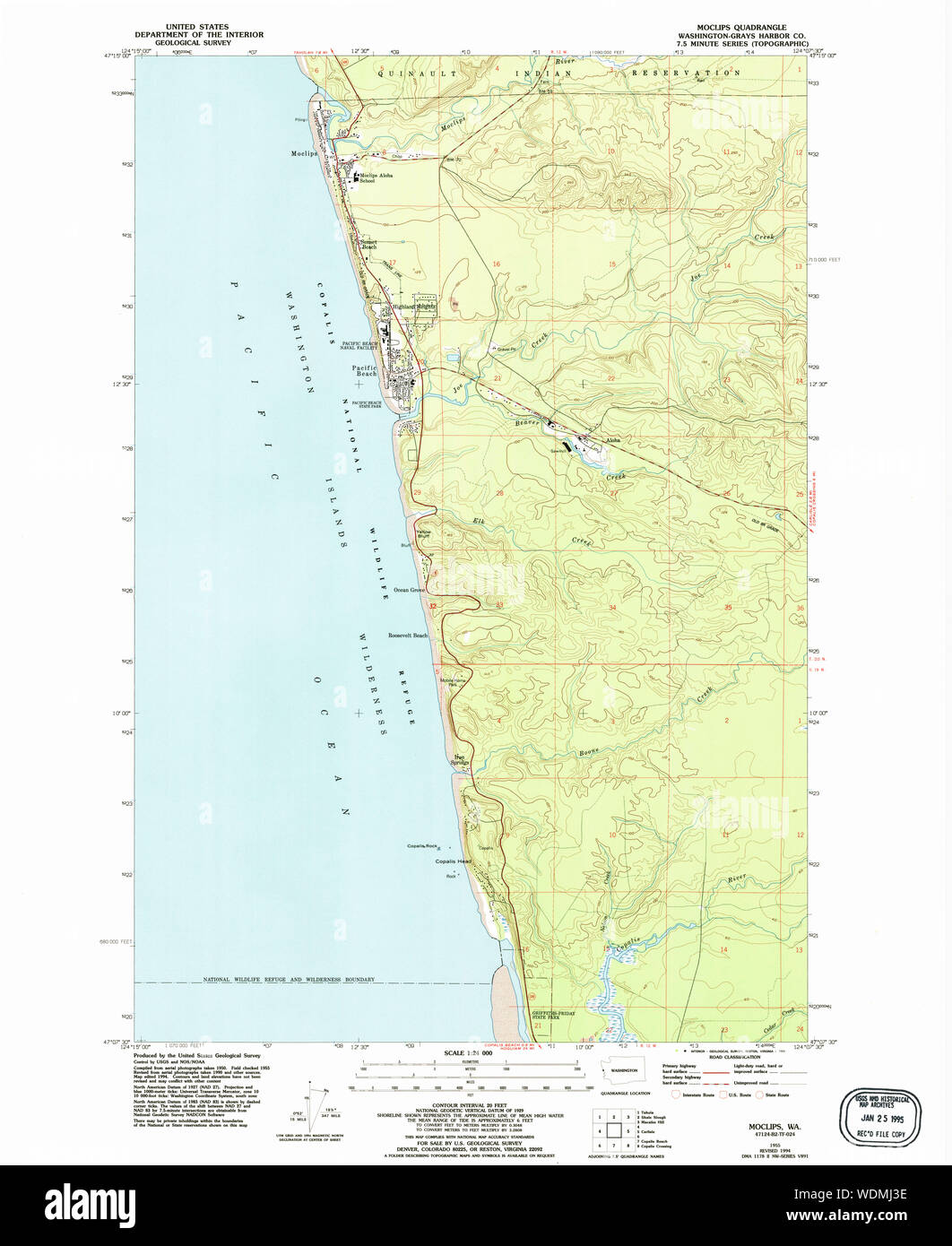 Moclips map hi-res stock photography and images - Alamy