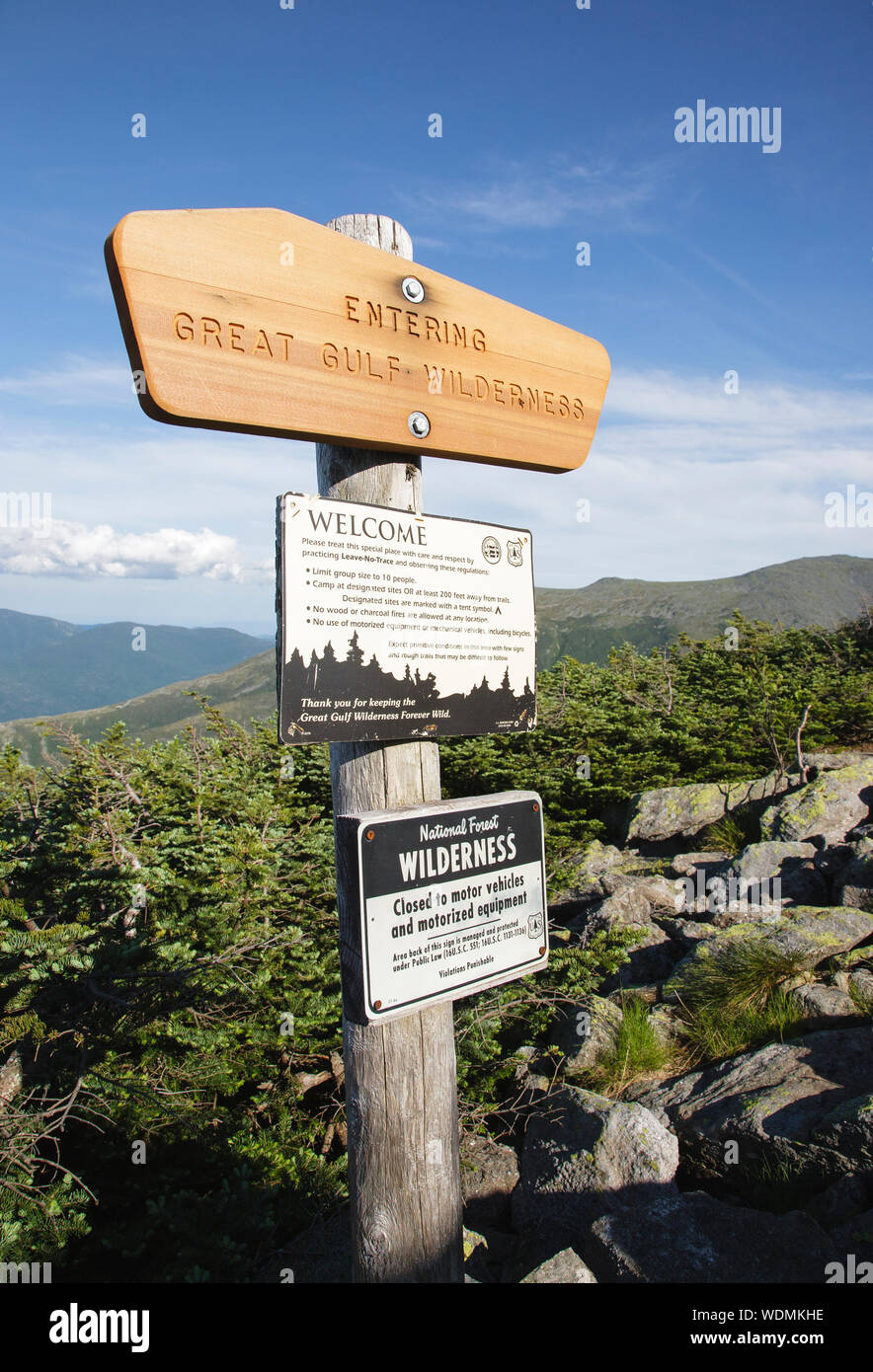 Entering white mountain national forest hi-res stock photography and ...