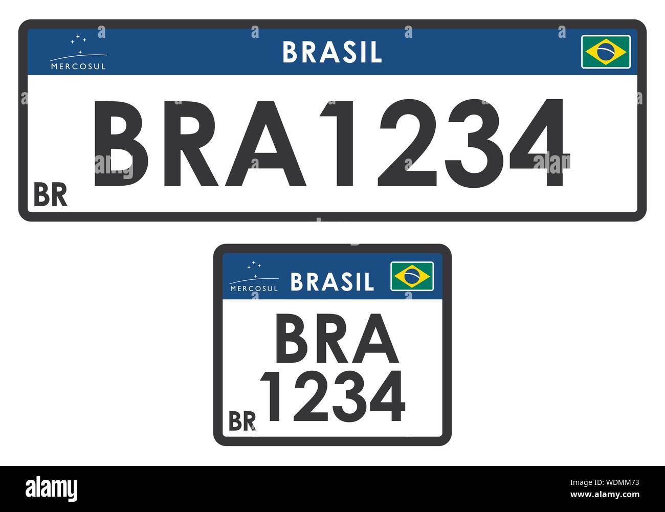 Brazilian license plate Stock Vector Images - Alamy