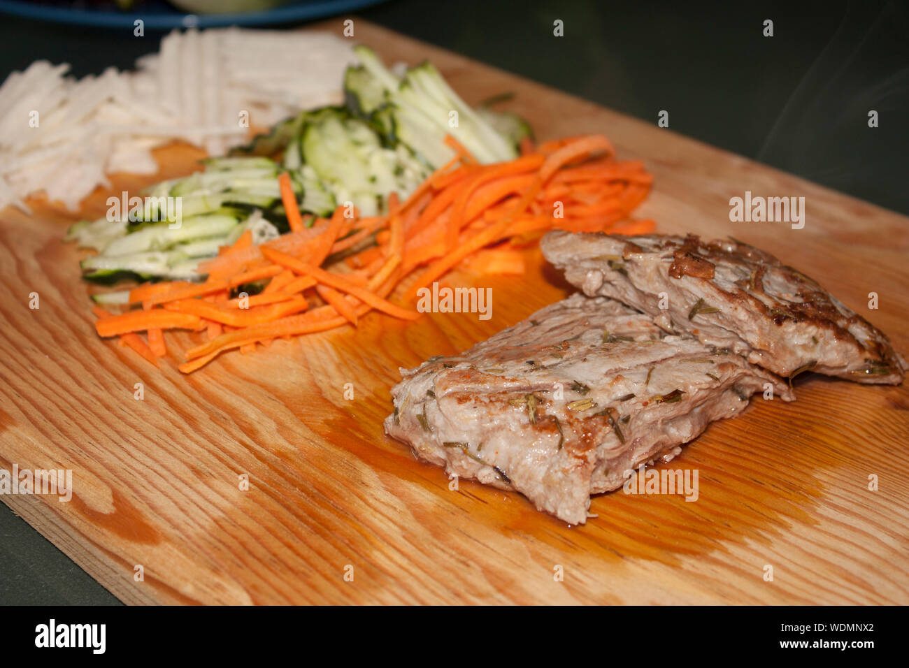 Roast beef cut flank steak for pairing with red wines accompanied by ...