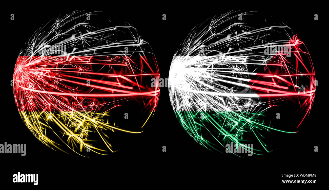 Abstract Germany, German, Jordan, Jordanian sparkling flags, sport ball ...