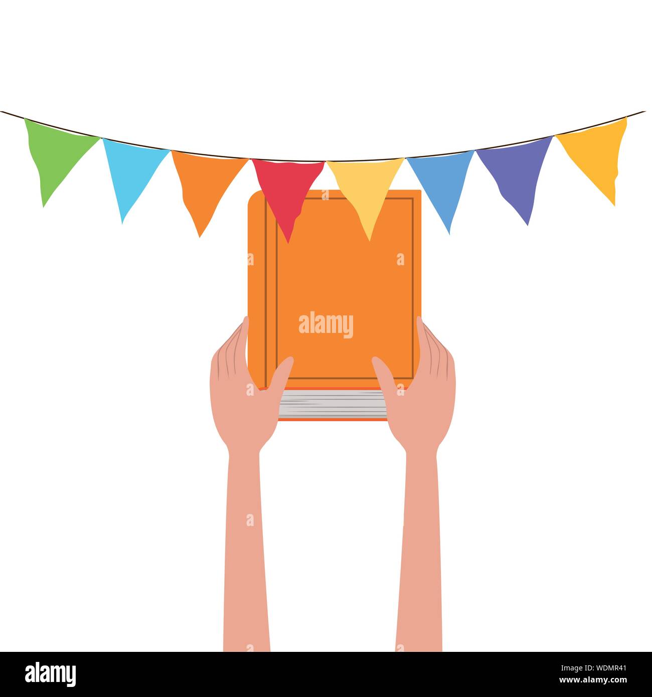 Isolated hand holding book design vector illustration Stock Vector ...