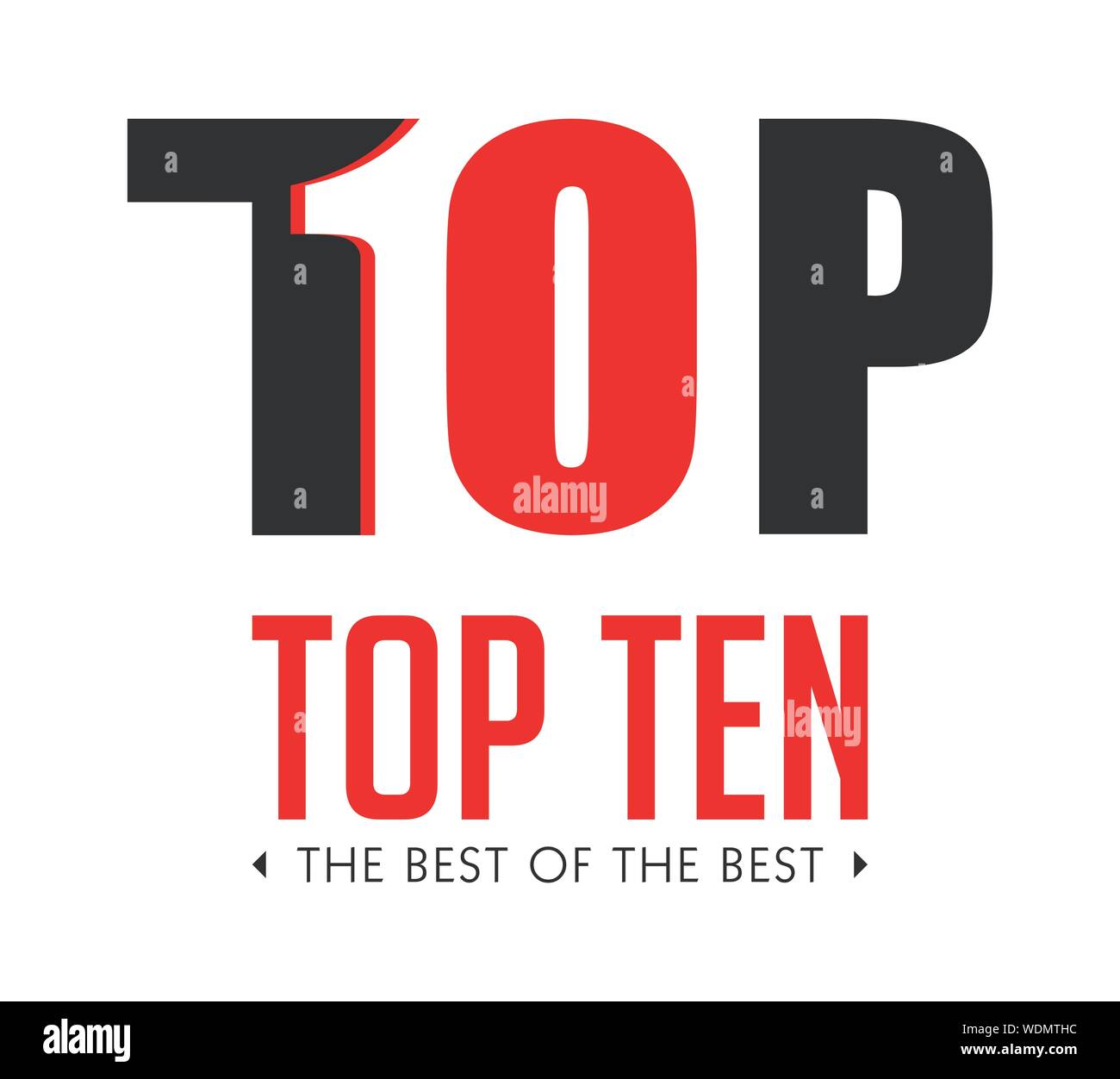 Top ten ranking list Stock Vector Images - Alamy
