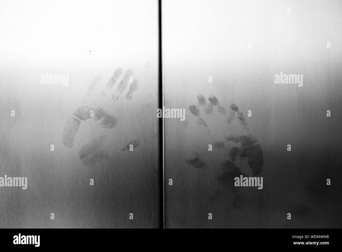 Handprints Black and White Stock Photos & Images - Alamy