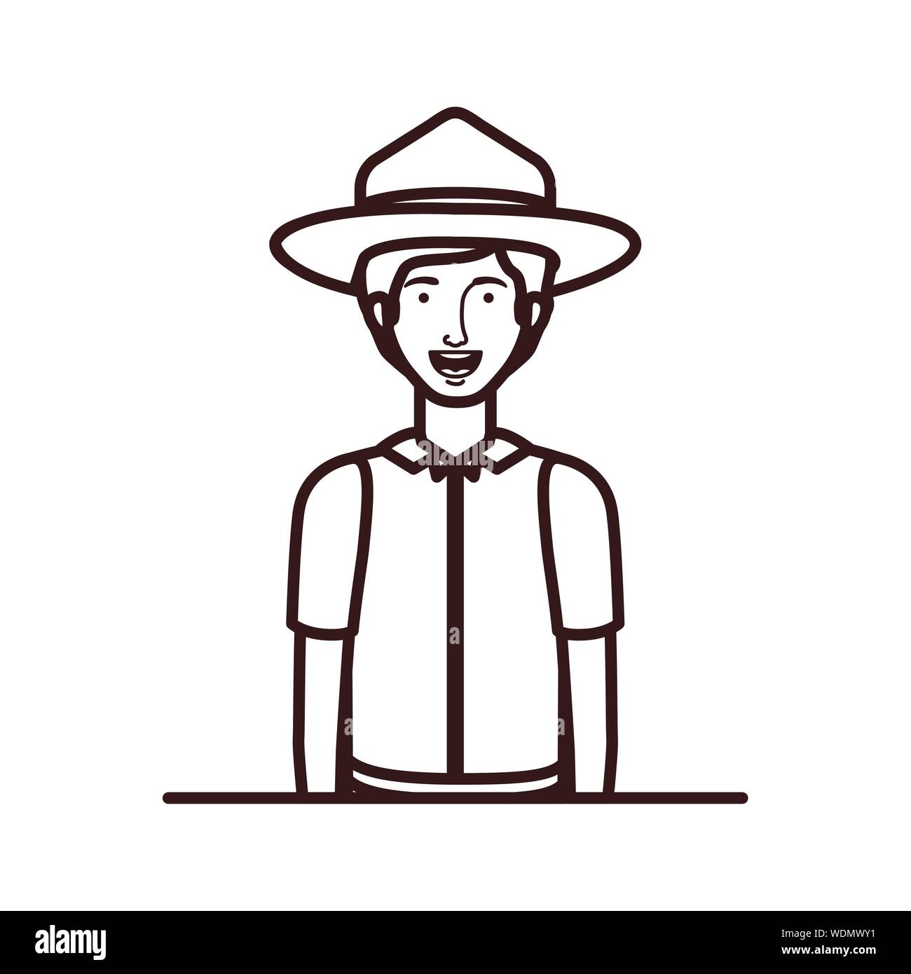 Forest ranger boy cartoon design vector illustration Stock Vector Image ...
