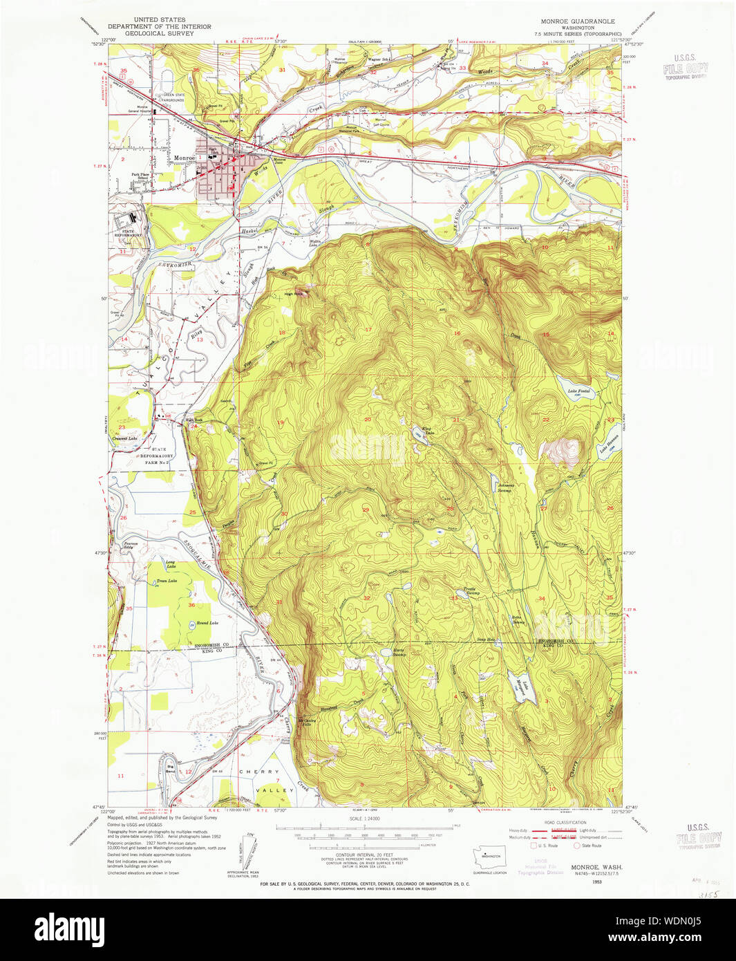 Map of monroe washington hi-res stock photography and images - Alamy