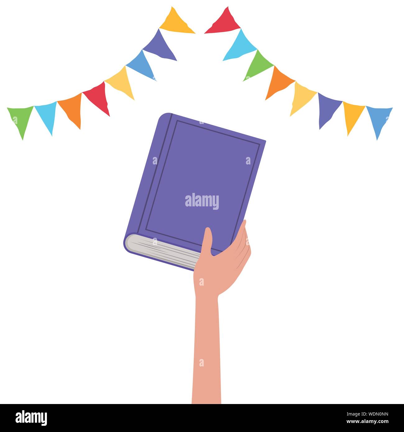 Isolated hand holding book design vector illustration Stock Vector ...