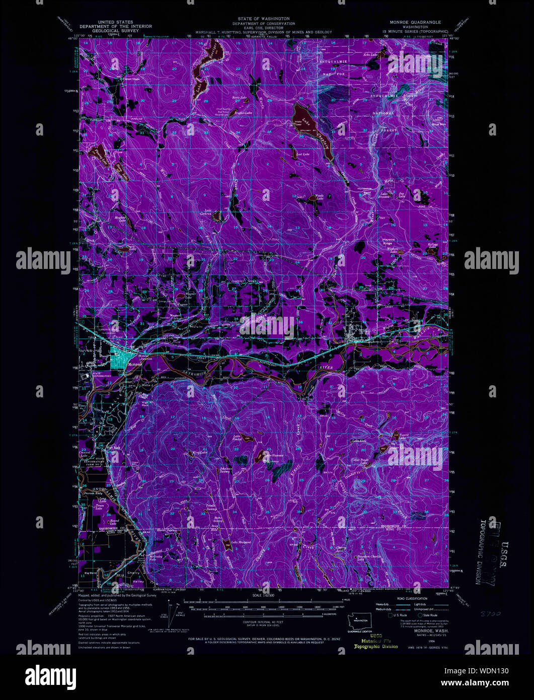Map of monroe washington hi-res stock photography and images - Alamy