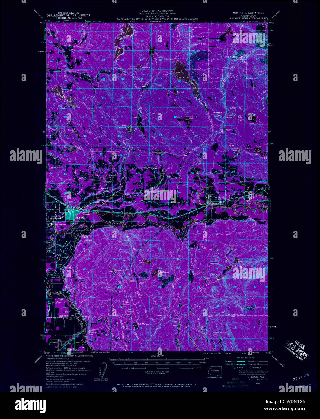 Map of monroe washington hi-res stock photography and images - Alamy
