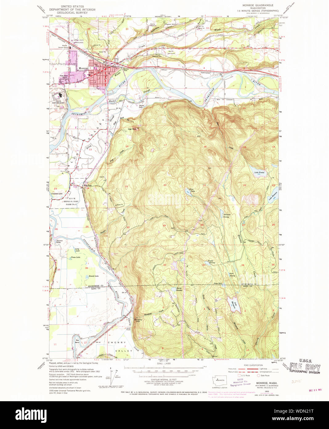 Map of monroe washington hi-res stock photography and images - Alamy