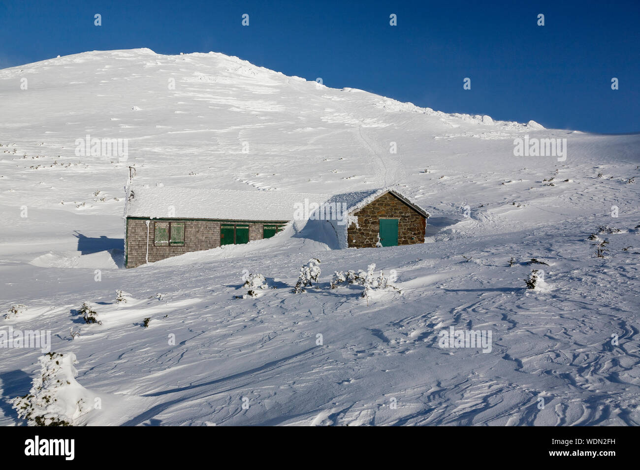 Madison Spring Hut in the New Hampshire White Mountains during the ...