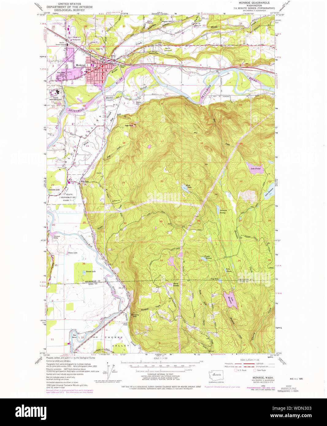 Map of monroe washington hi-res stock photography and images - Alamy