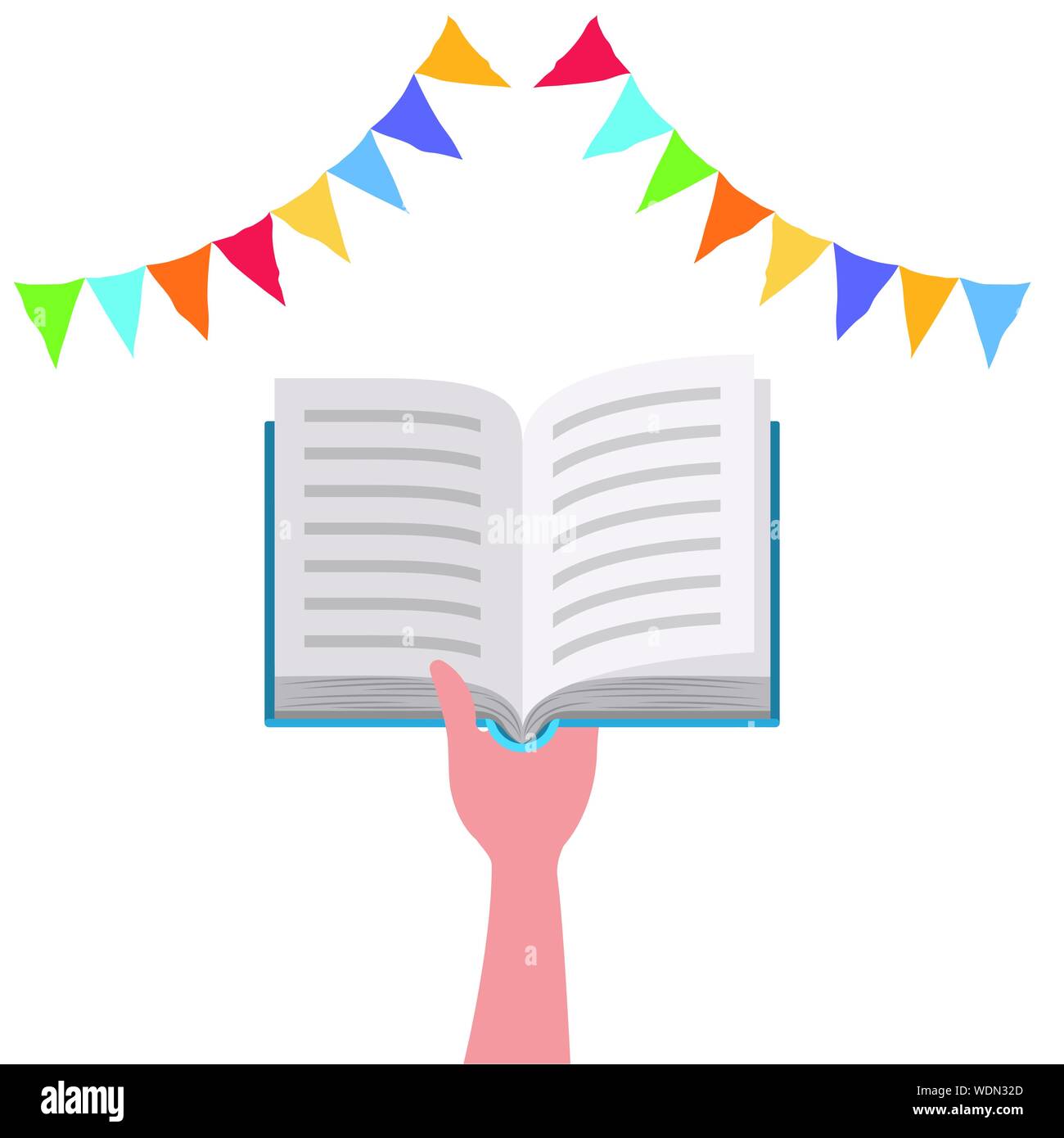 Isolated hand holding book design vector illustration Stock Vector ...