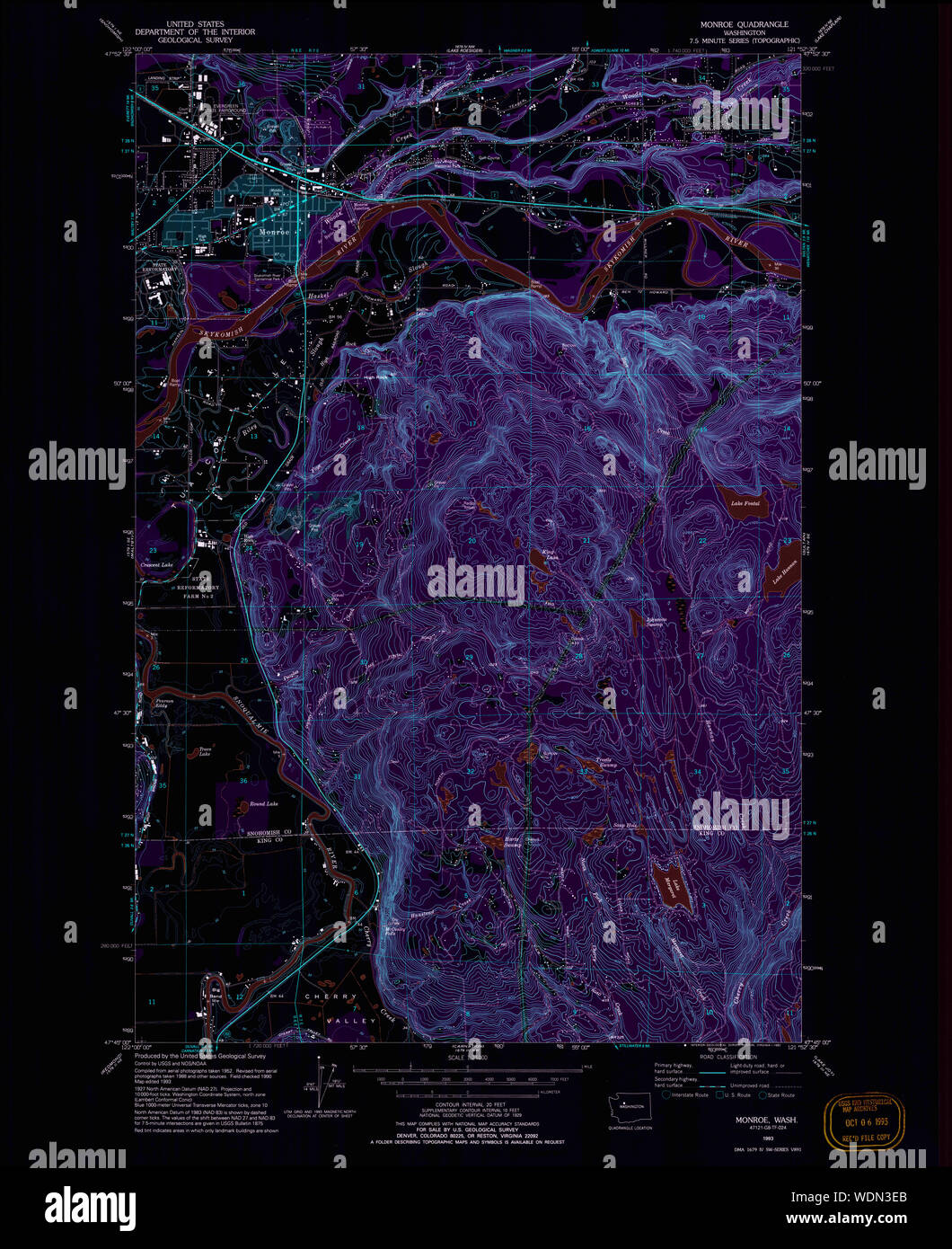 Map of monroe washington hi-res stock photography and images - Alamy