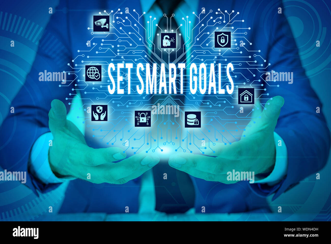 Text sign showing Set Smart Goals. Business photo showcasing giving ...