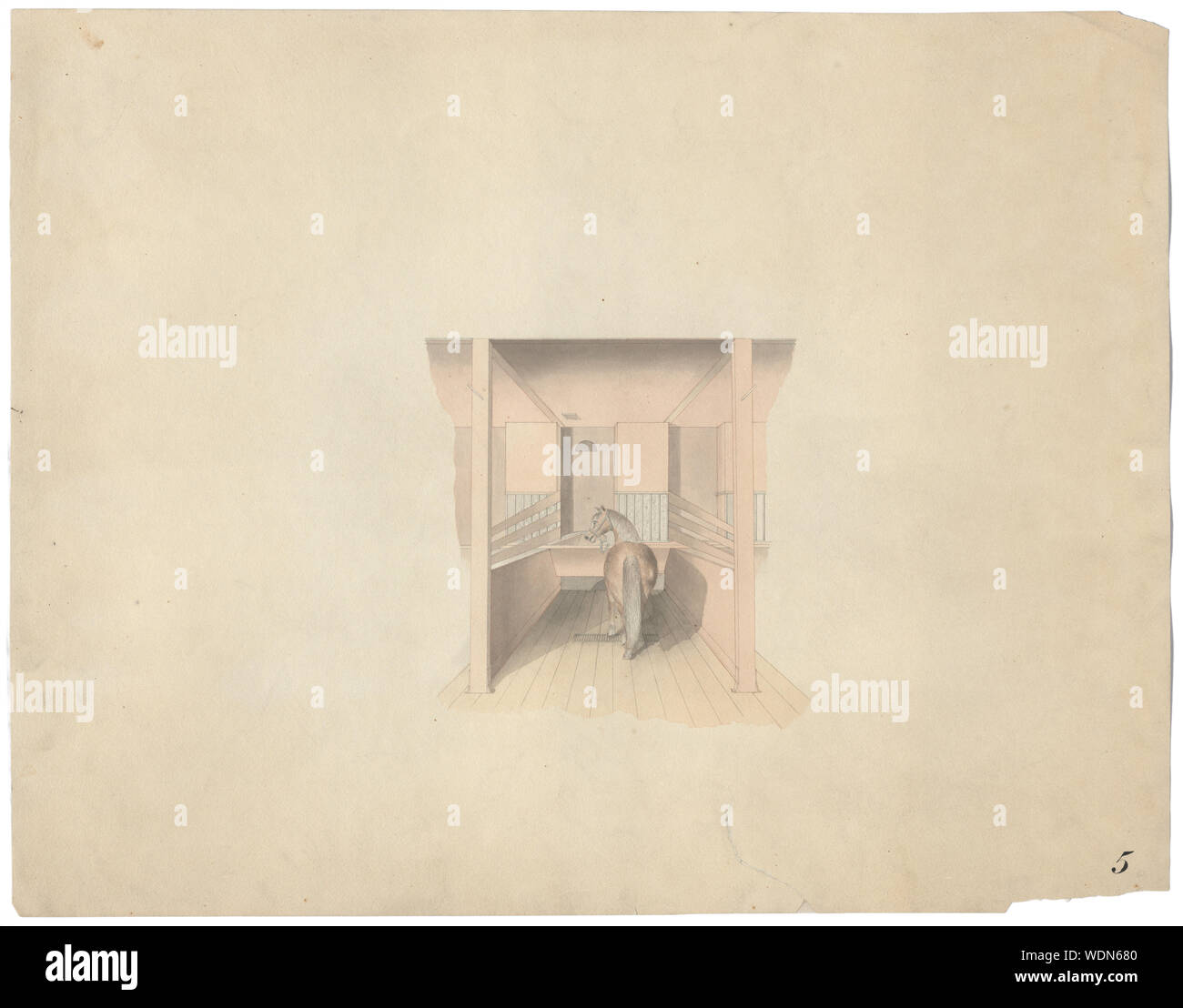 Horse stable drawing hi-res stock photography and images - Alamy