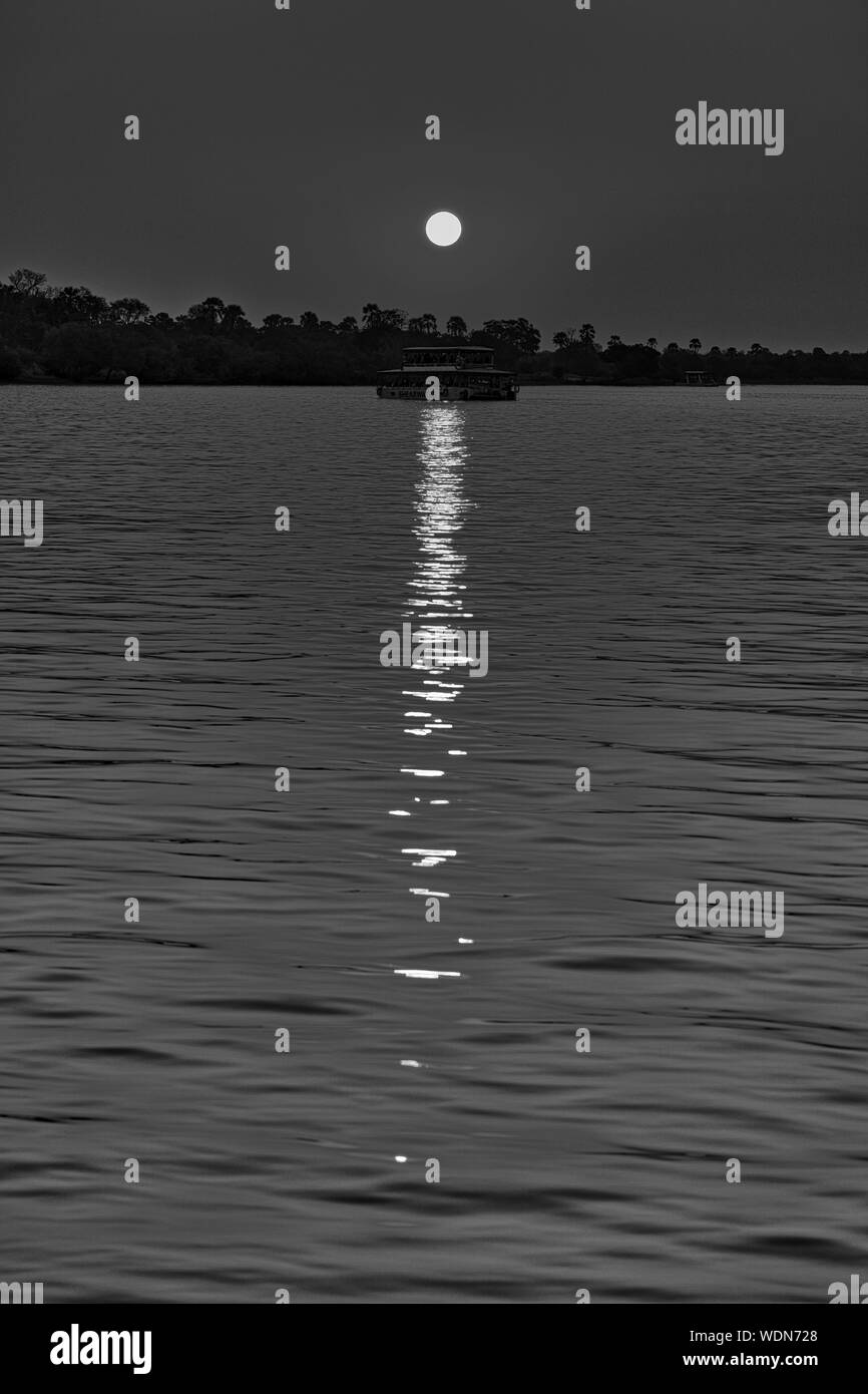 Zambezi river sunset, Zimbabwe, Africa Stock Photo - Alamy