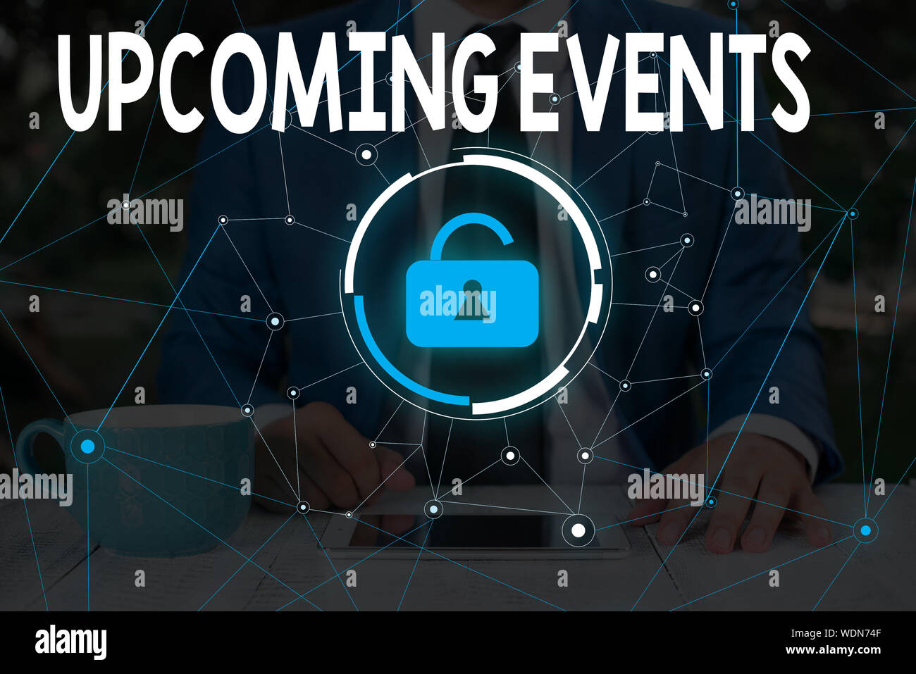 Word writing text Upcoming Events. Business photo showcasing the ...