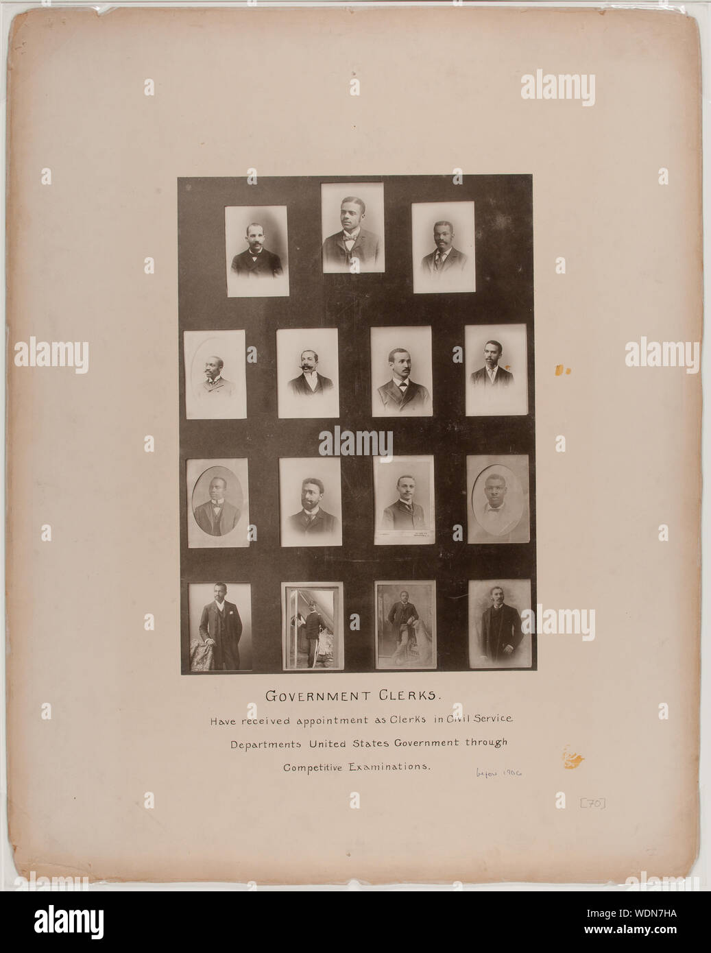 Government clerks Abstract: Portraits of 15 unidentified African ...