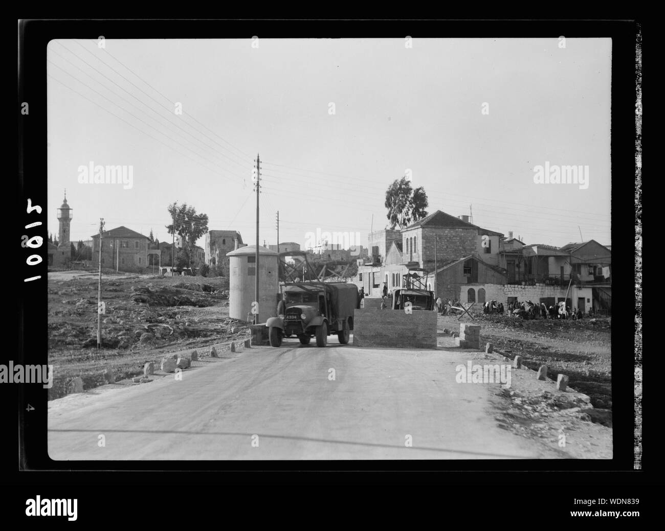 Government defense measures on highway leading into Jerusalem from the ...