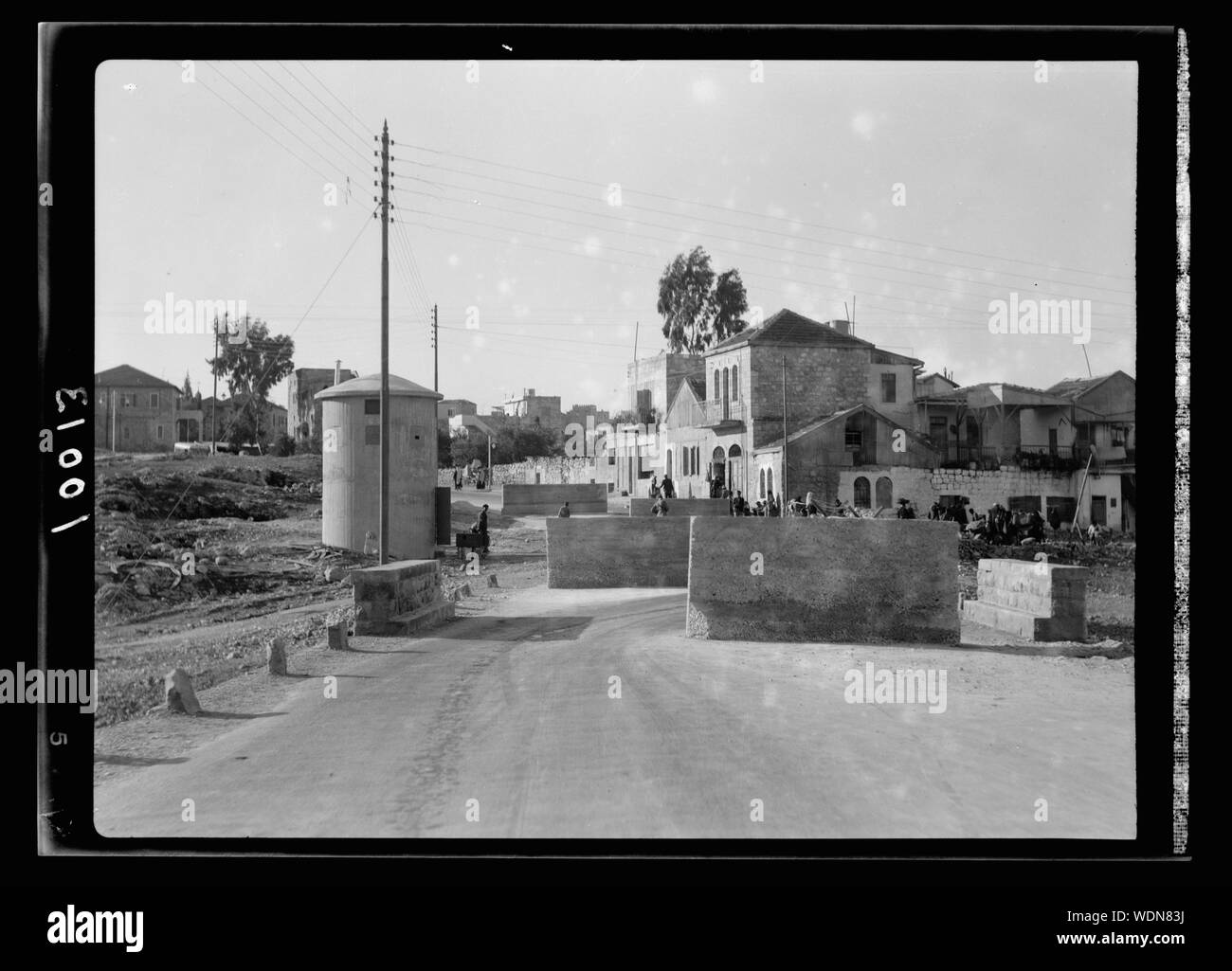 Government defense measures on highway leading into Jerusalem from the ...