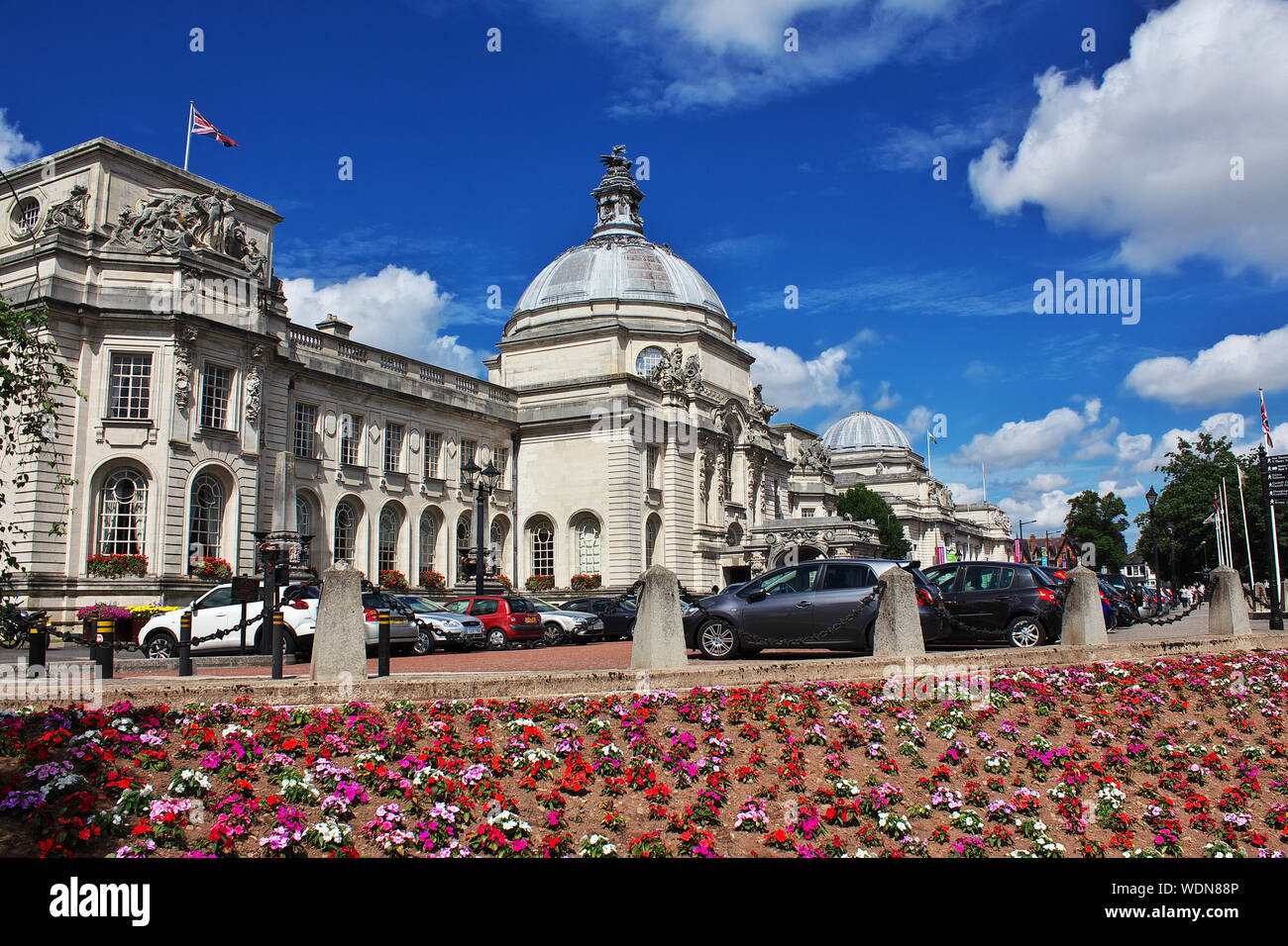 The town hall in Cardiff city, Wales Stock Photo - Alamy