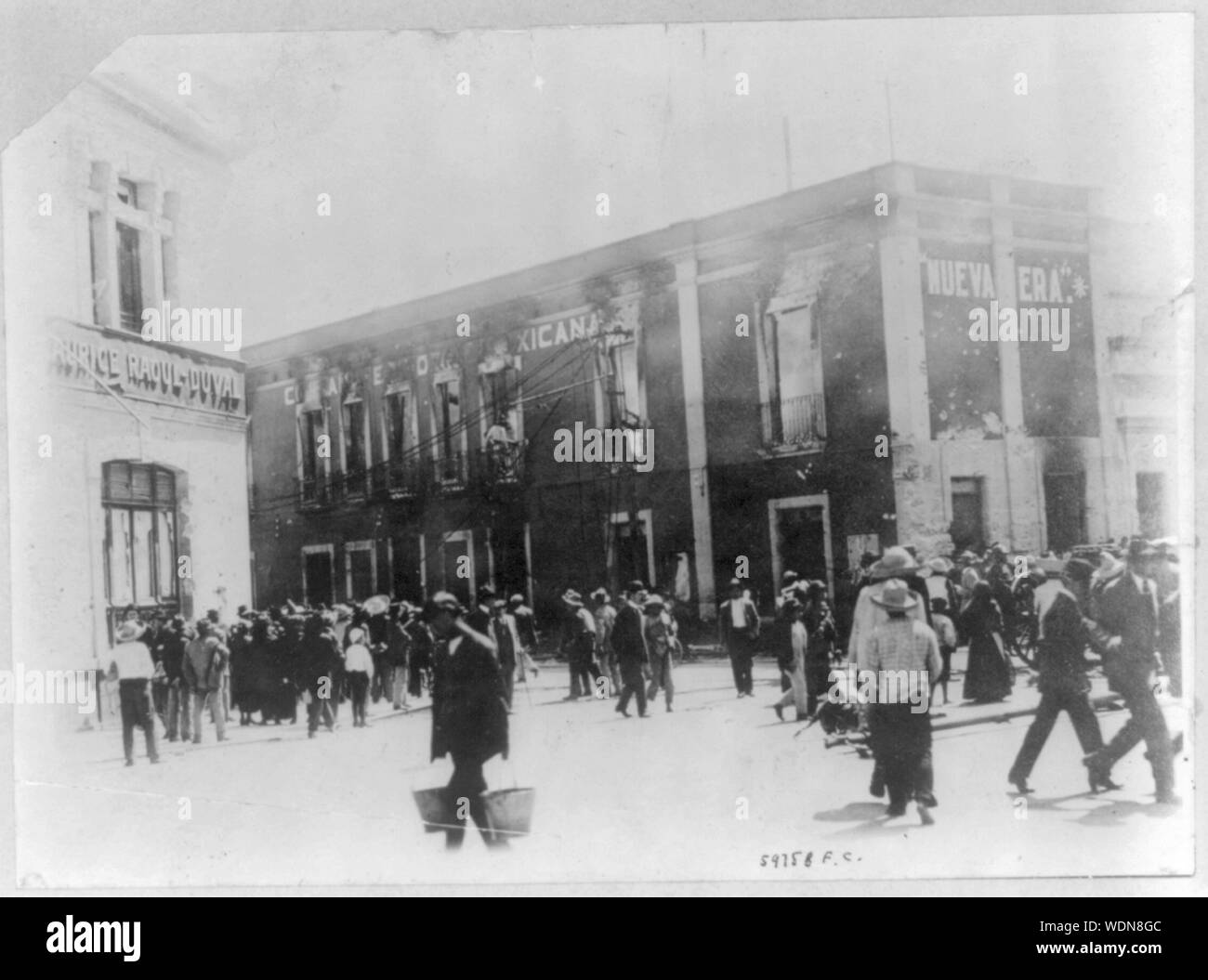Government newspaper building burned by mob after Madero was arrested ...