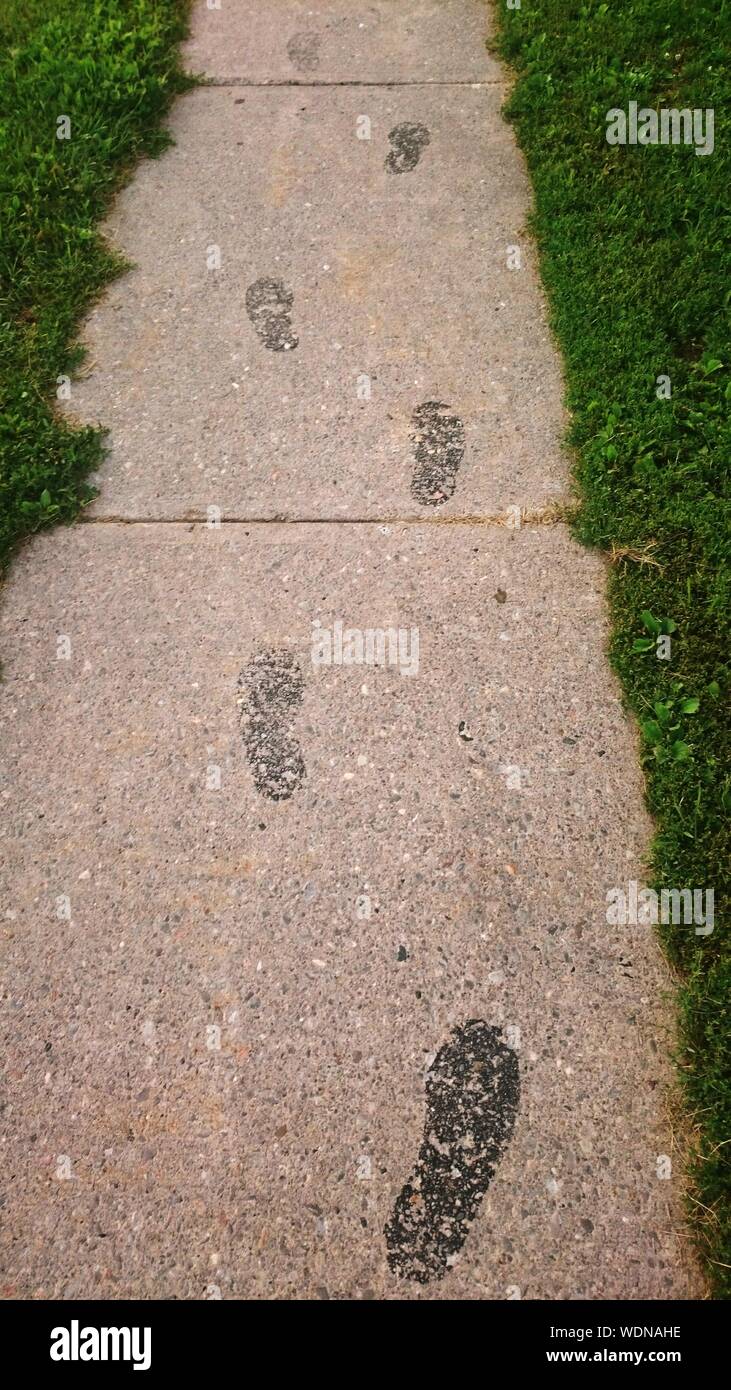 Footprints on the street High Resolution Stock Photography and Images ...