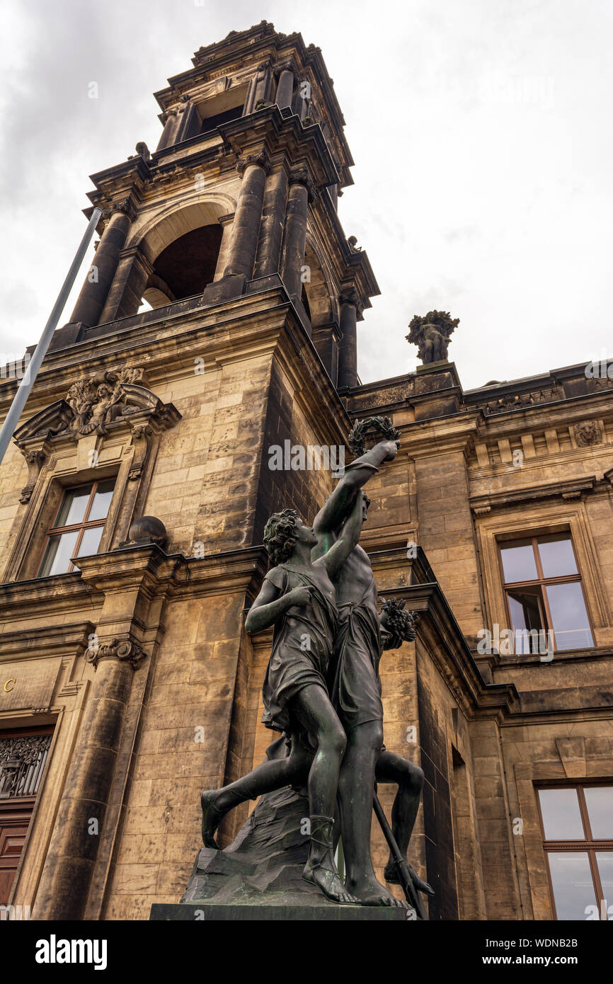 Dresden statue near Oberlandesgericht in Germany Saxony Stock Photo - Alamy