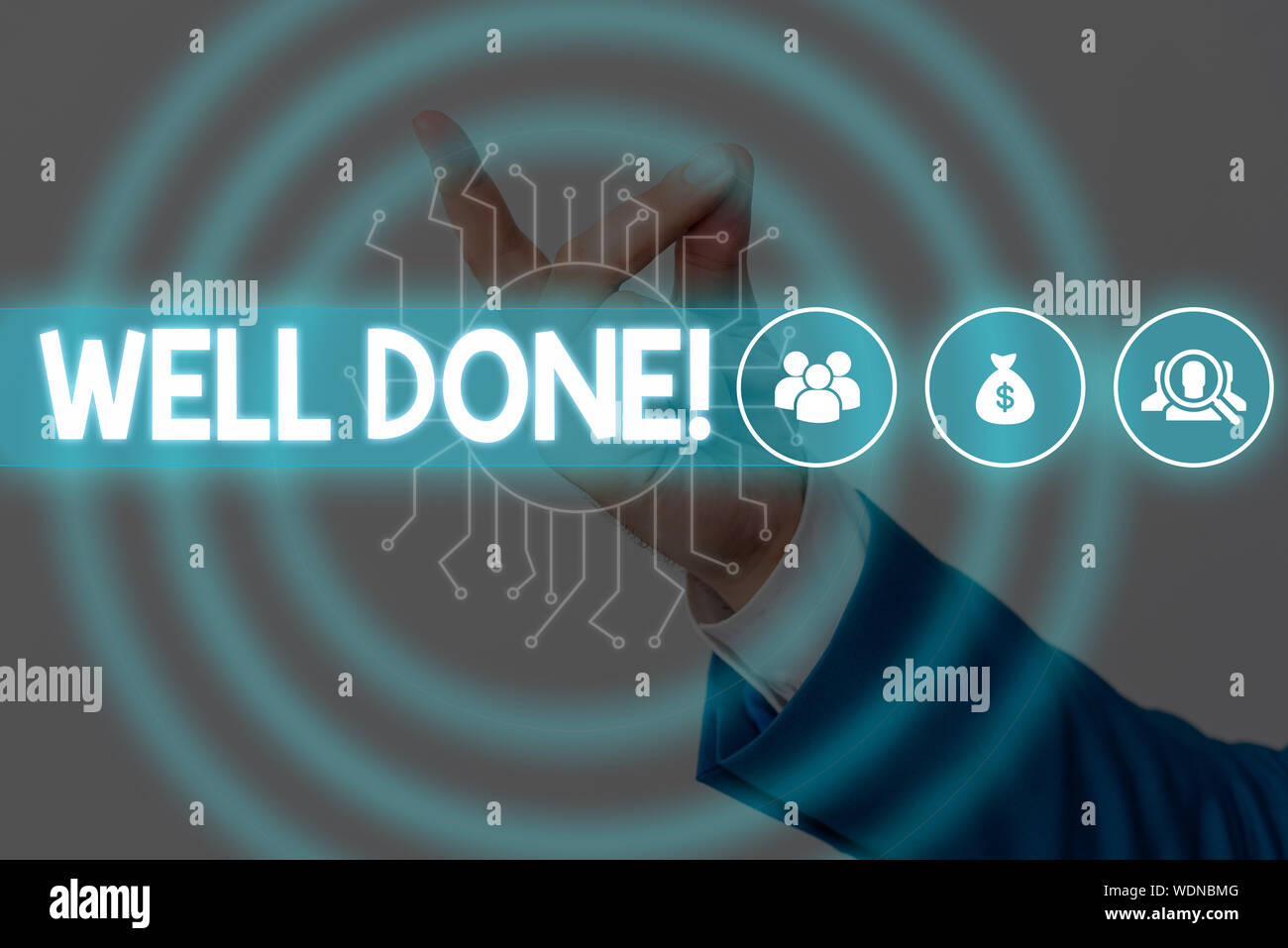 Writing note showing Well Done. Business concept for used praising ...