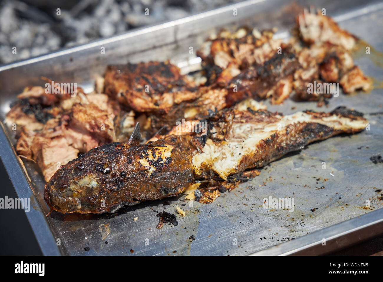 Outdoor eating grilled fish on barbecue hi-res stock photography and ...