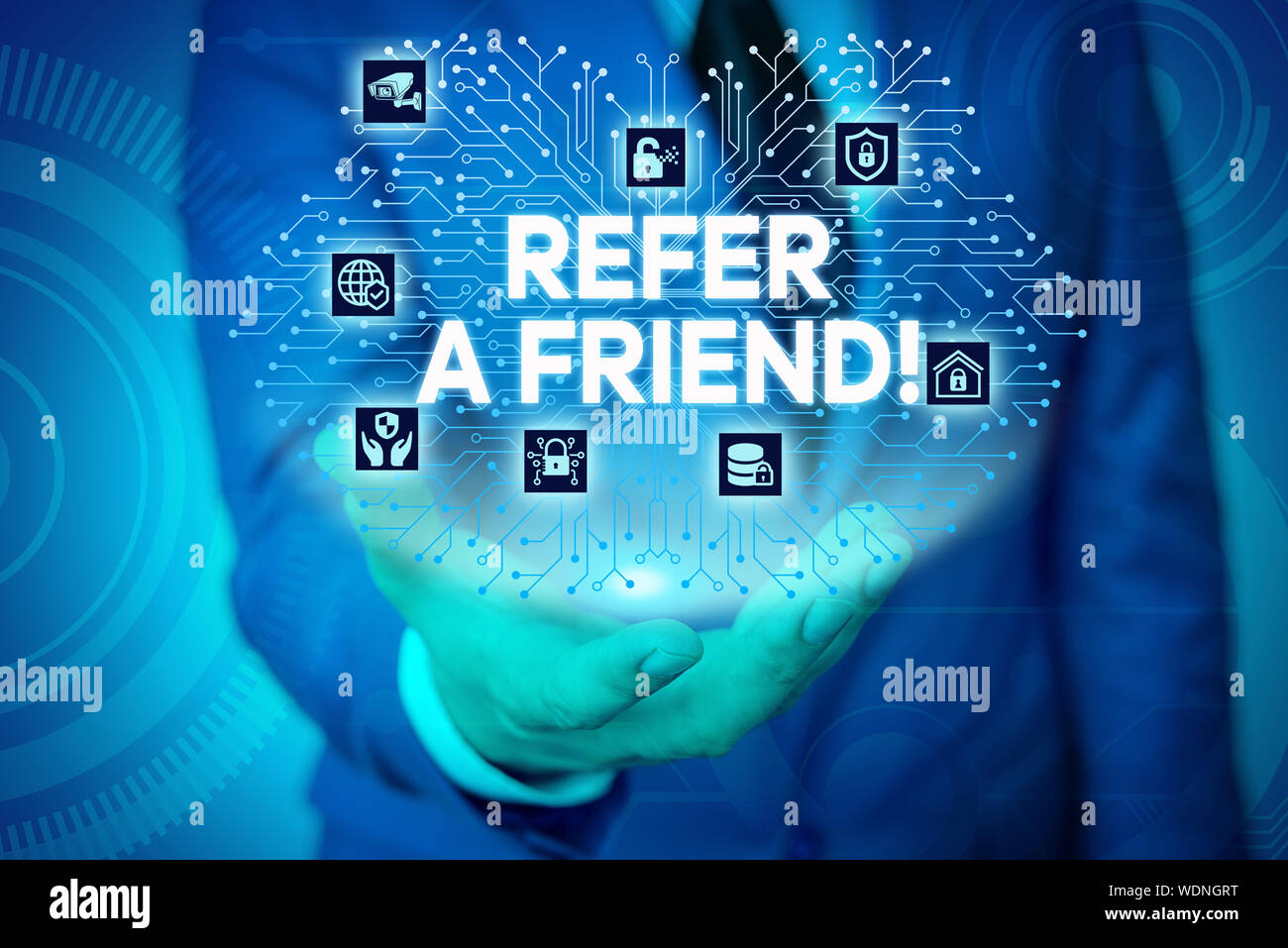 Word writing text Refer A Friend. Business photo showcasing direct ...