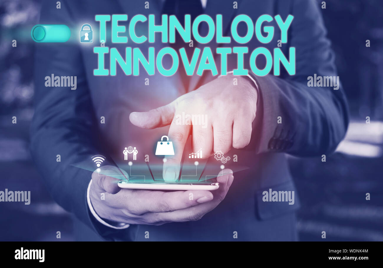 Conceptual hand writing showing Technology Innovation. Concept meaning ...