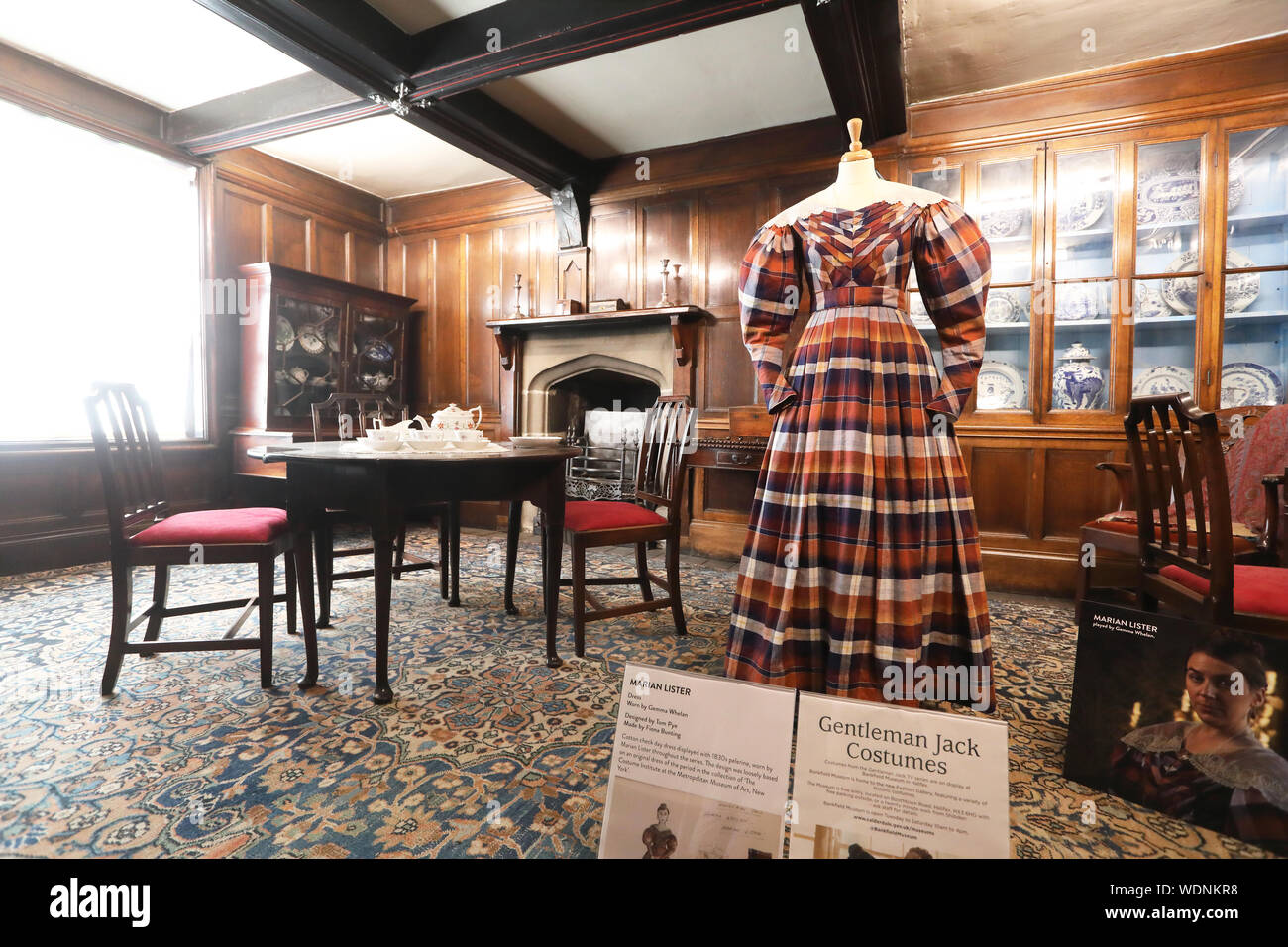 Marian Lister's costume in Shibden Hall, historic house, home of Anne ...