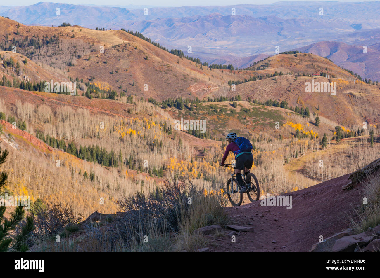 Person riding bike uphill hi-res stock photography and images - Alamy