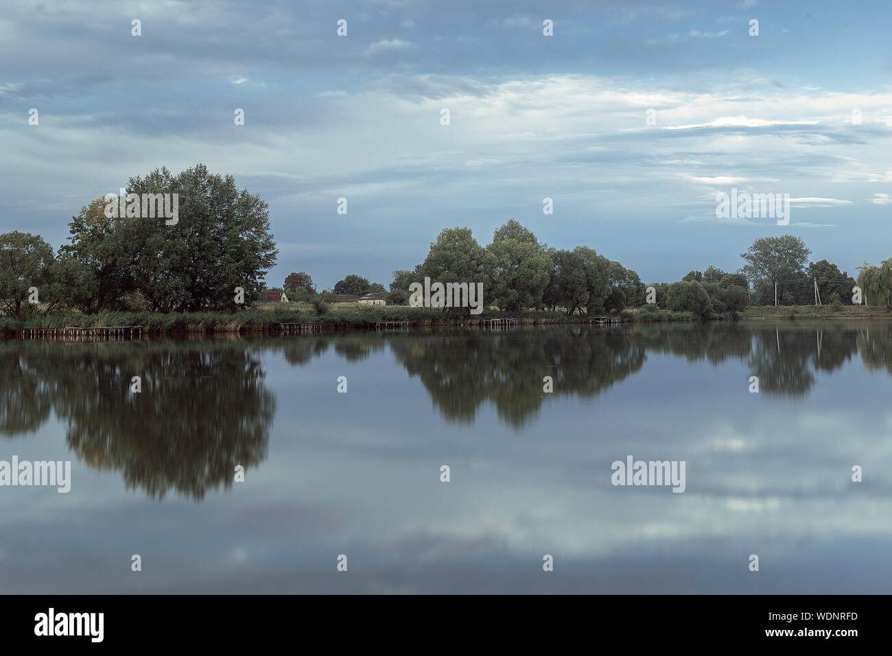 Countryside. Lake reflections Stock Photo - Alamy