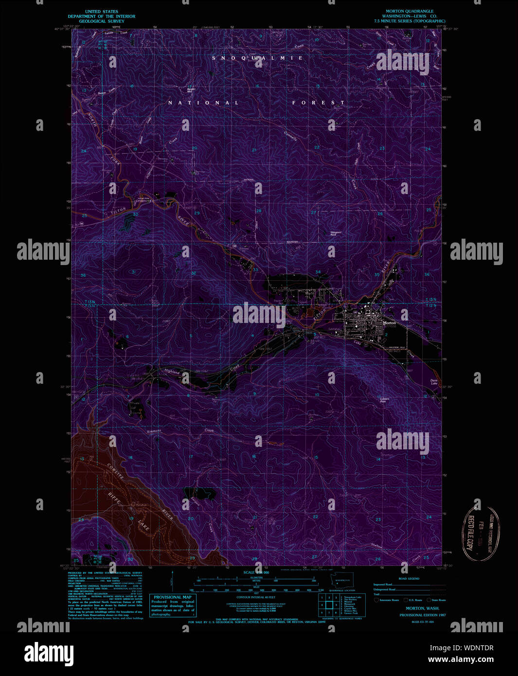 Morton washington state map hi-res stock photography and images - Alamy