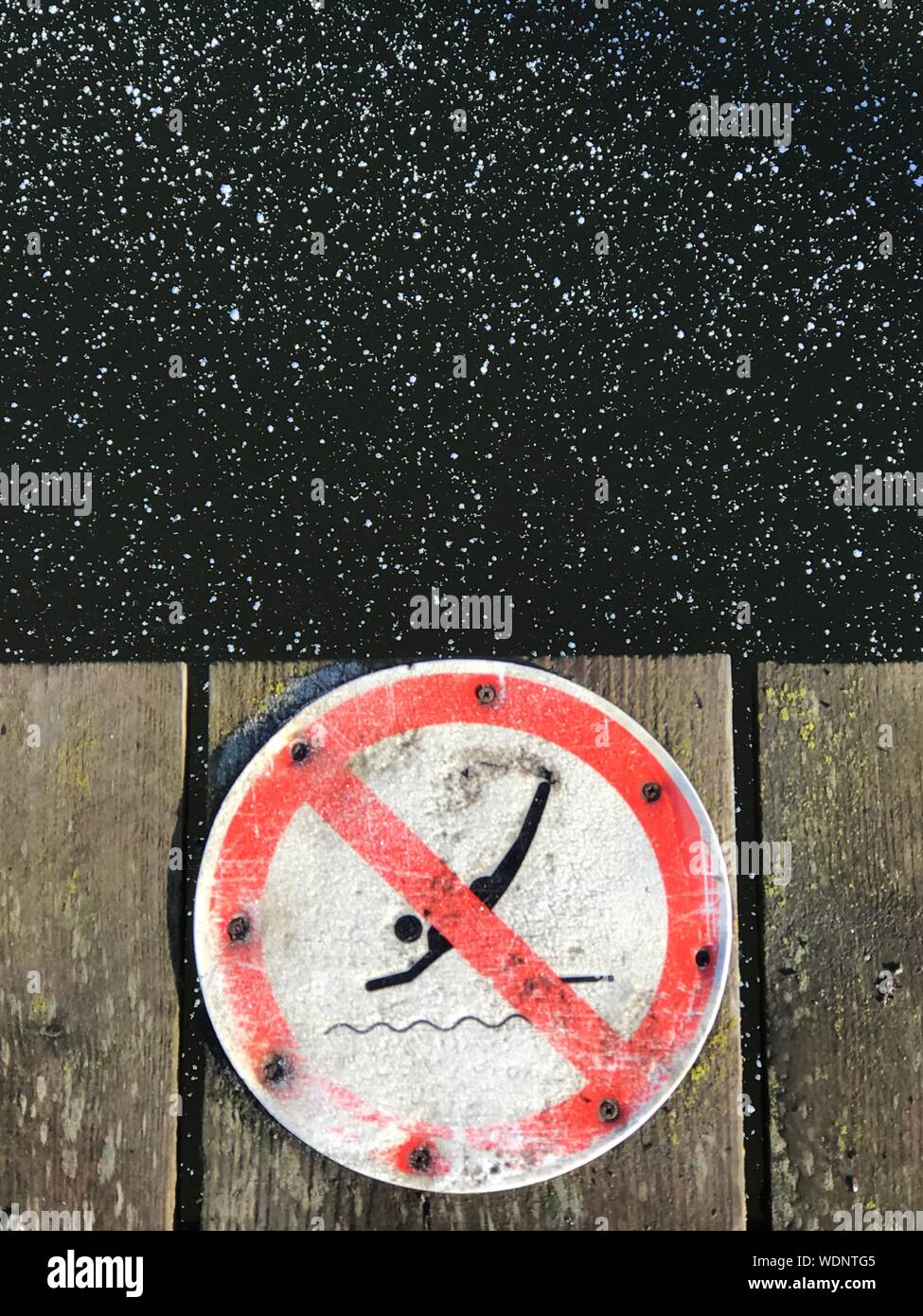 Warning Sign On Jetty High Resolution Stock Photography and Images - Alamy