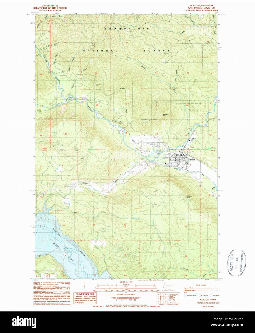Morton washington state map hi-res stock photography and images - Alamy
