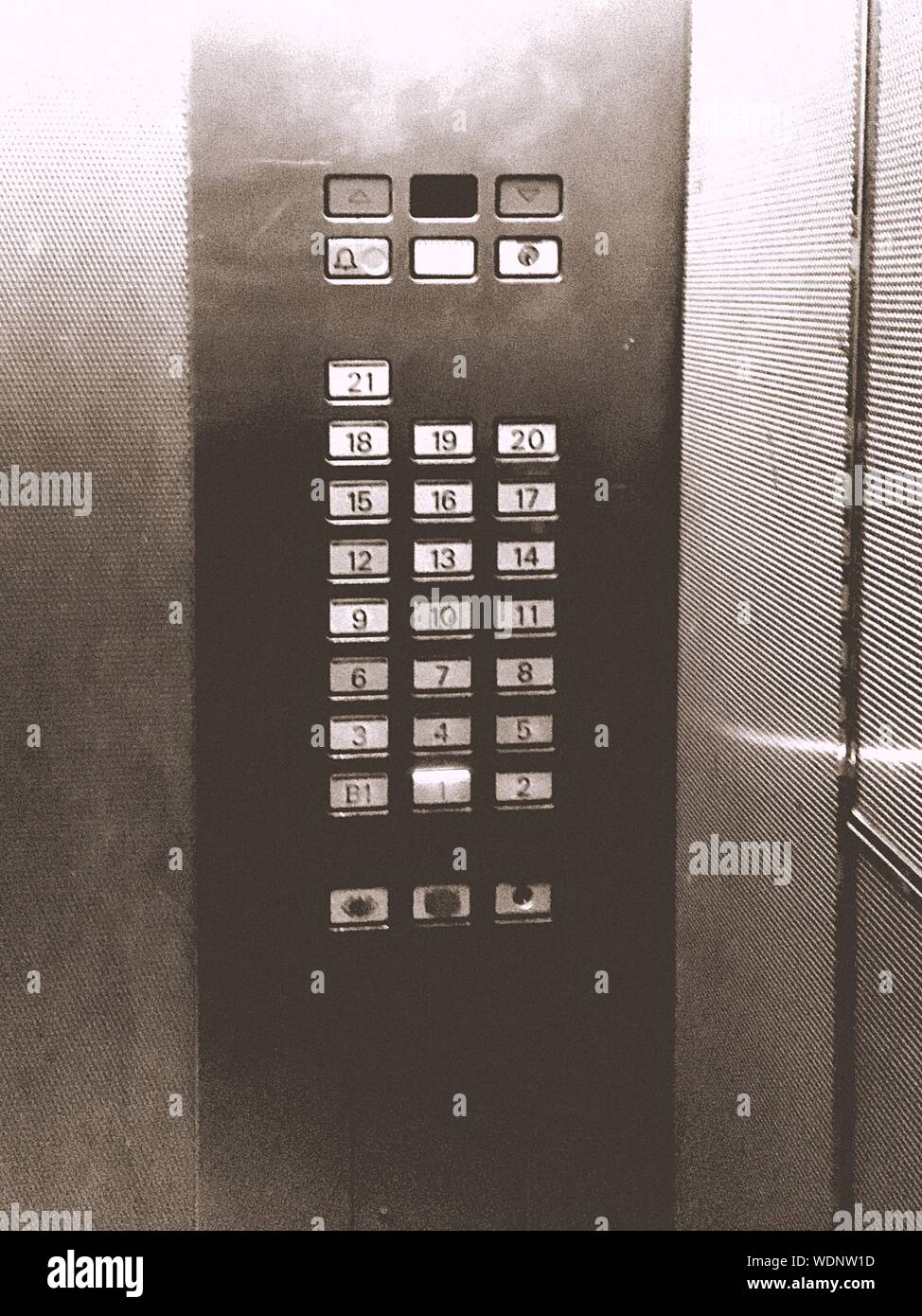 Interior of a metal elevator hi-res stock photography and images - Alamy