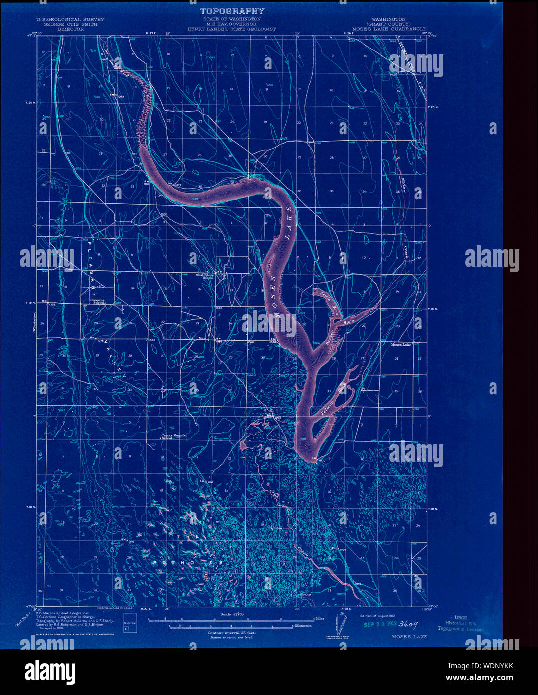 Map of moses lake hi-res stock photography and images - Alamy