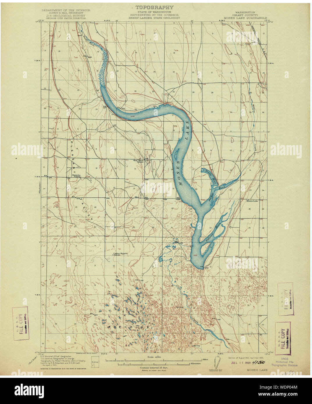 Map of moses lake hi-res stock photography and images - Alamy
