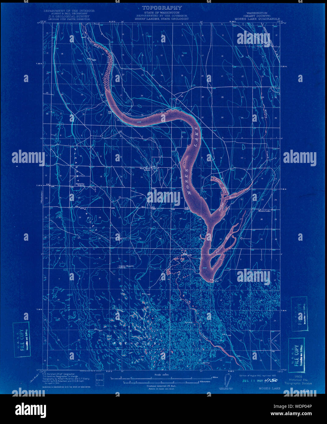 Map of moses lake hi-res stock photography and images - Alamy