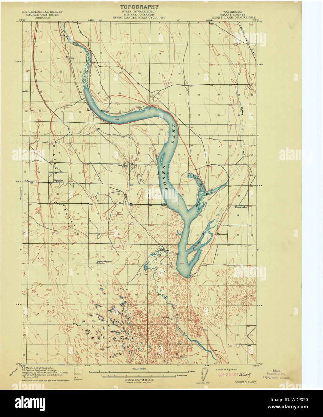 Map of moses lake hi-res stock photography and images - Alamy