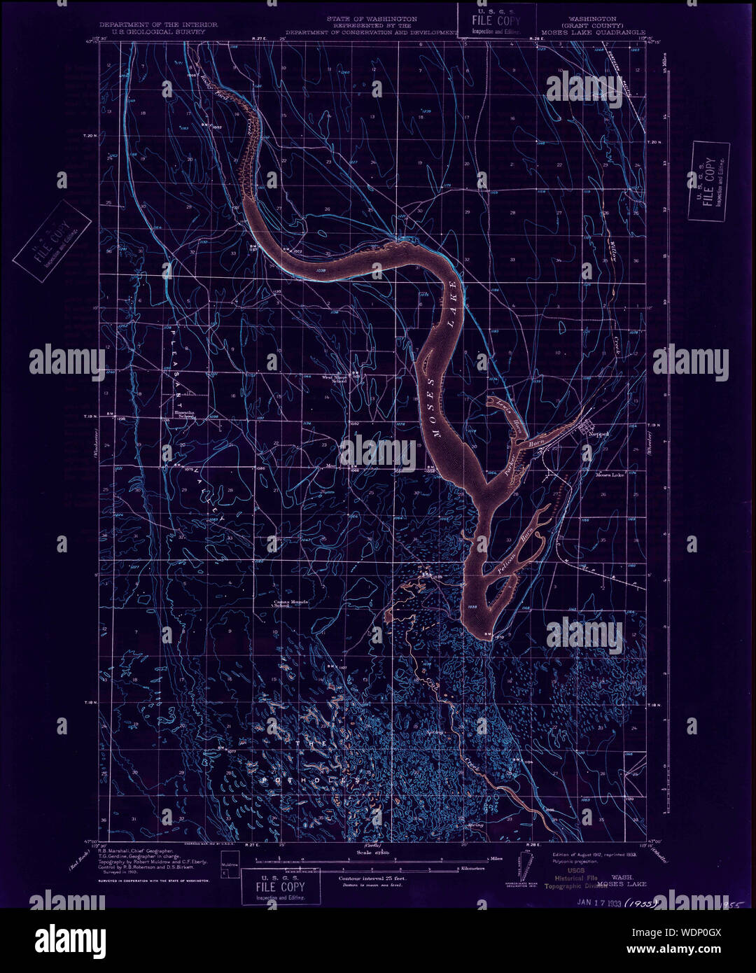 Map of moses lake hi-res stock photography and images - Alamy