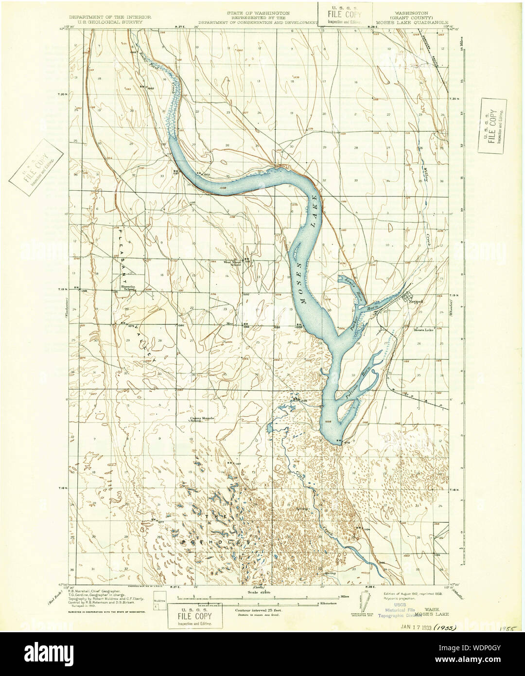 Map of moses lake hi-res stock photography and images - Alamy