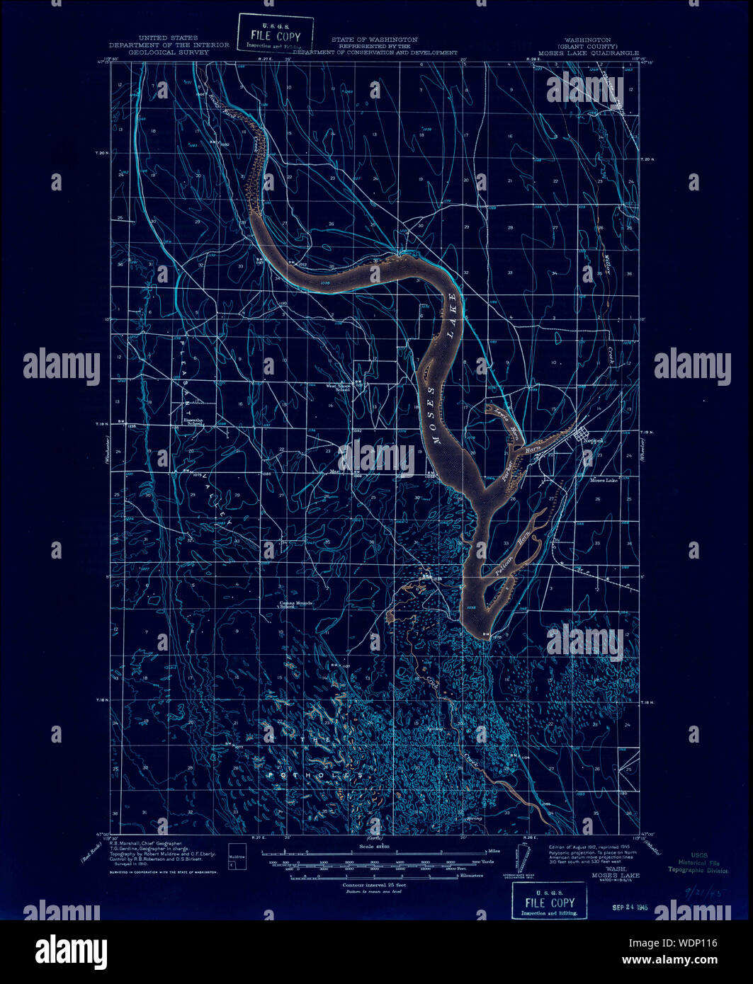 Map of moses lake hi-res stock photography and images - Alamy