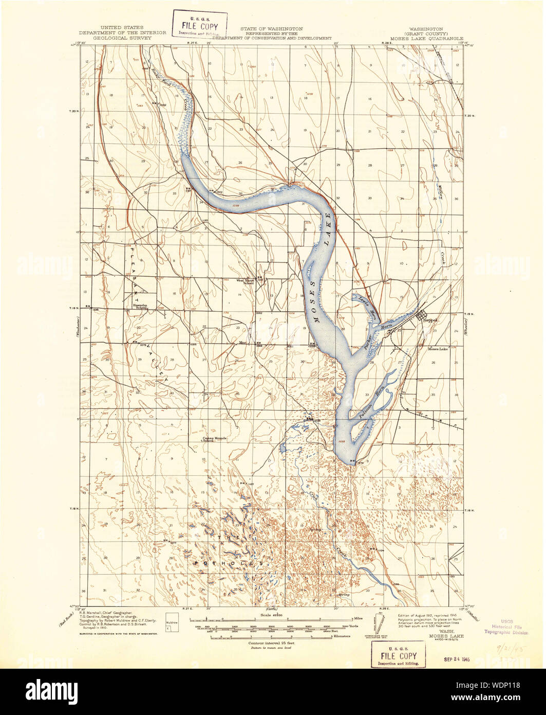 Map of moses lake hi-res stock photography and images - Alamy