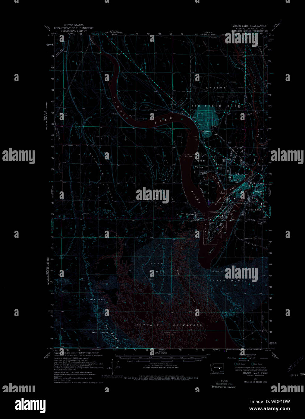 Map of moses lake hi-res stock photography and images - Alamy