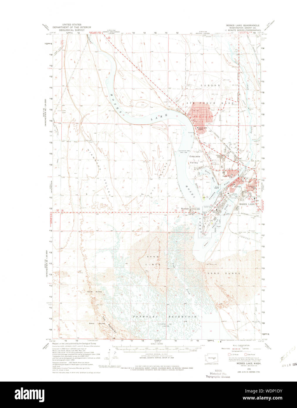 Moses lake washington map hi-res stock photography and images - Alamy